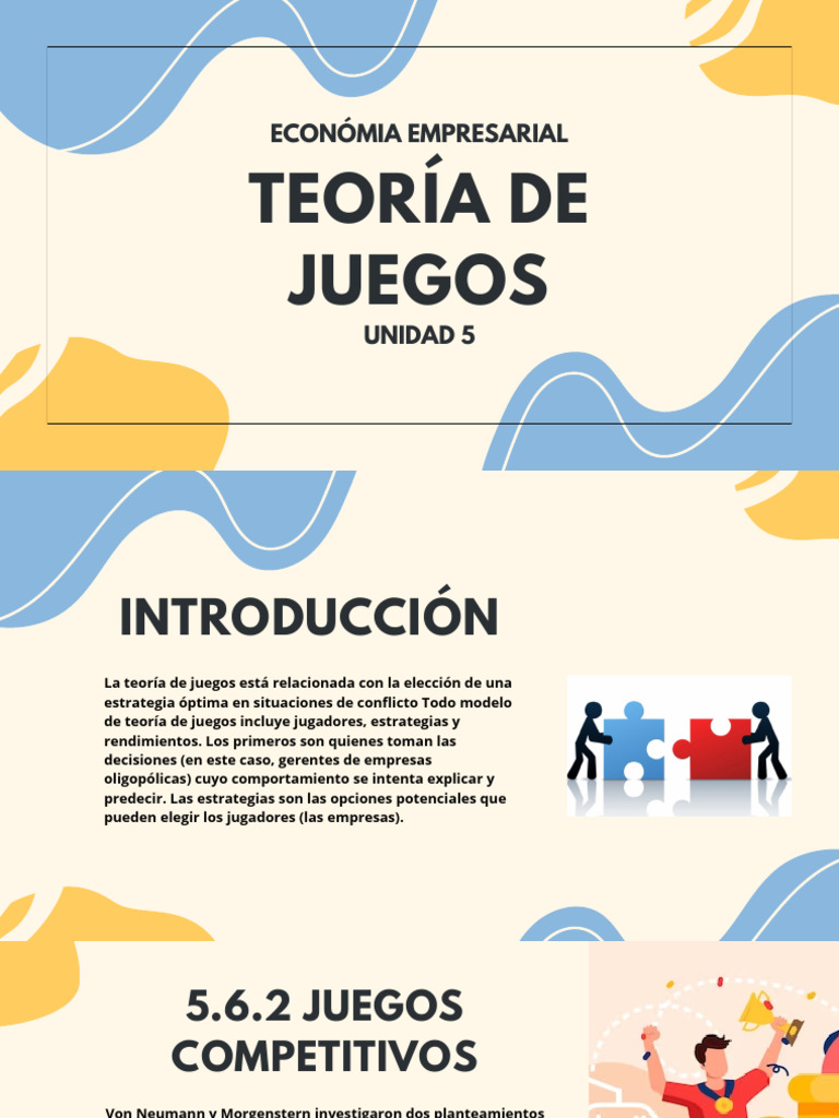 Presentación teoria de juegos | PDF | Teoría de juego | Oligopolio