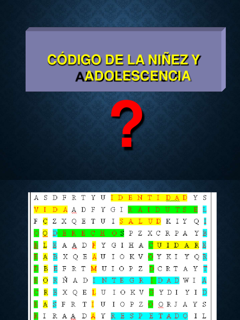 Código de la Niñez y Adolescencia en Ecuador | PDF | Abuso infantil ...