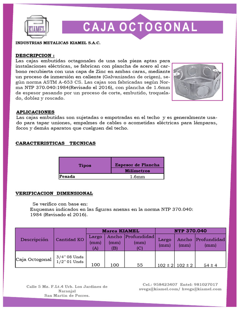 Caja Octogonal | PDF