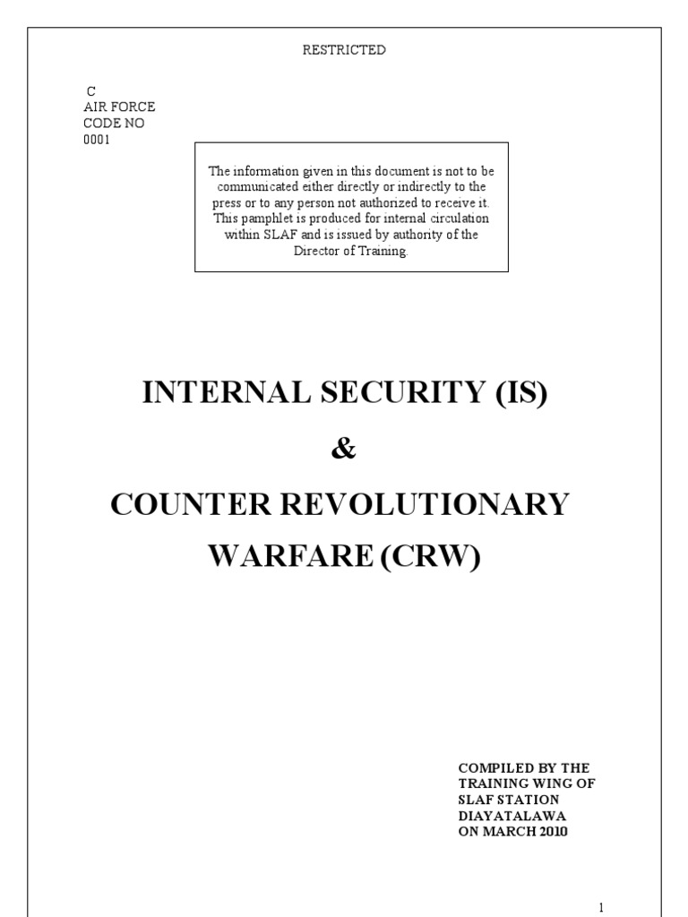 Re Printed CRW Manual | PDF | Convoy | Police