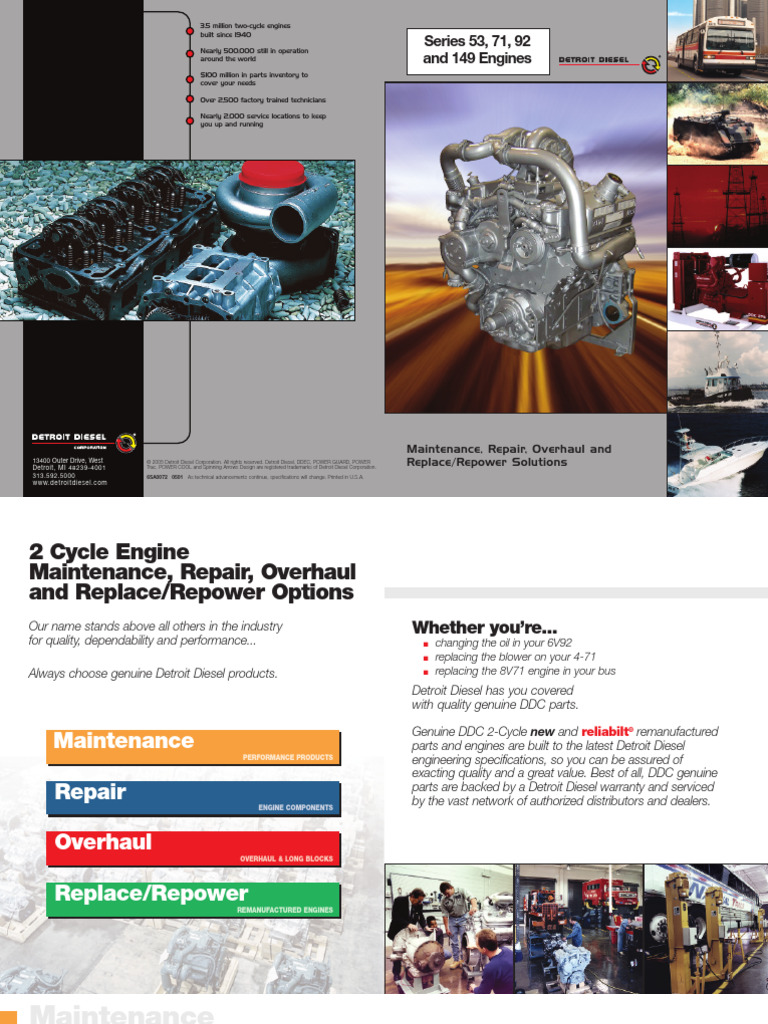 DD - Broshure DETROI DIESEL | PDF | Diesel Engine | Engines