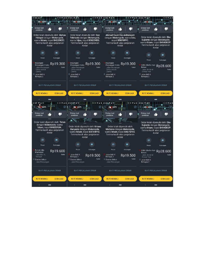 Rekap Gojek Maxis | PDF