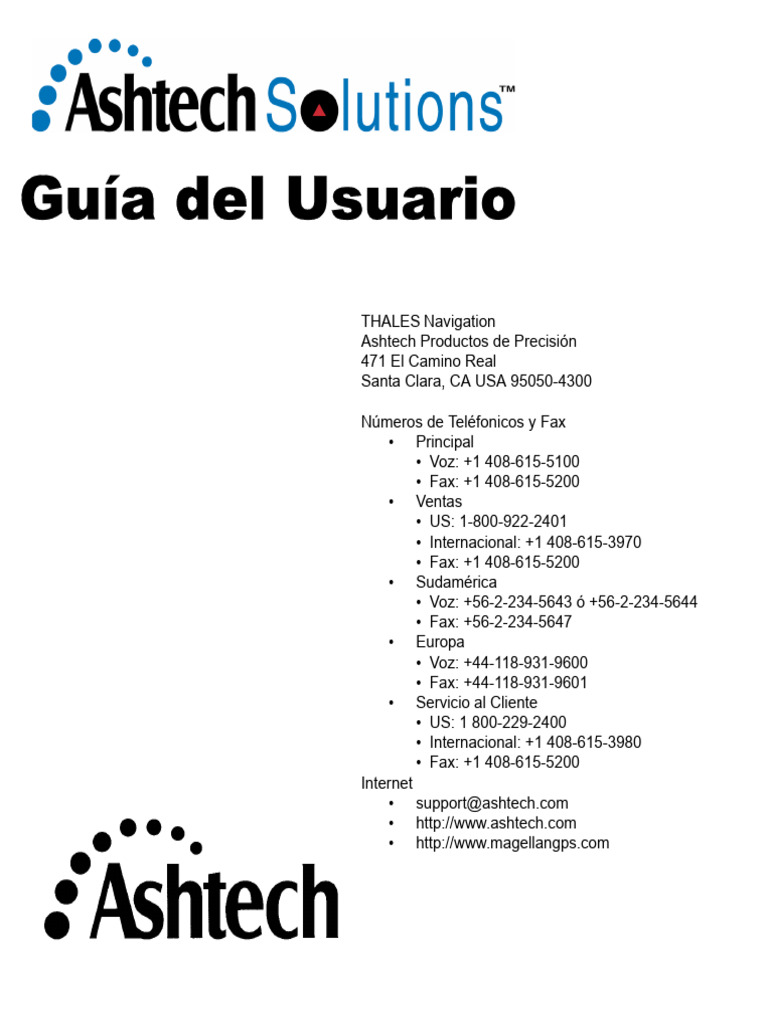 Ashtech Solutions Spanish-1 | PDF | Sistema de Posicionamiento Global ...