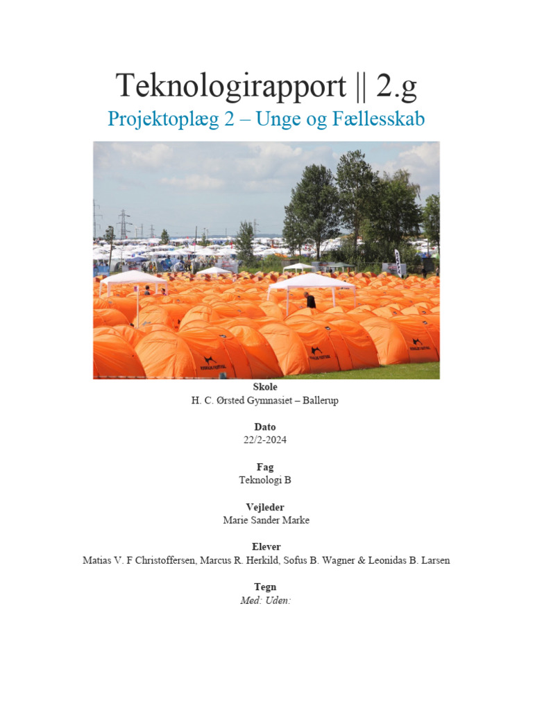 Teknologi Eksamensprojekt Rapport | PDF