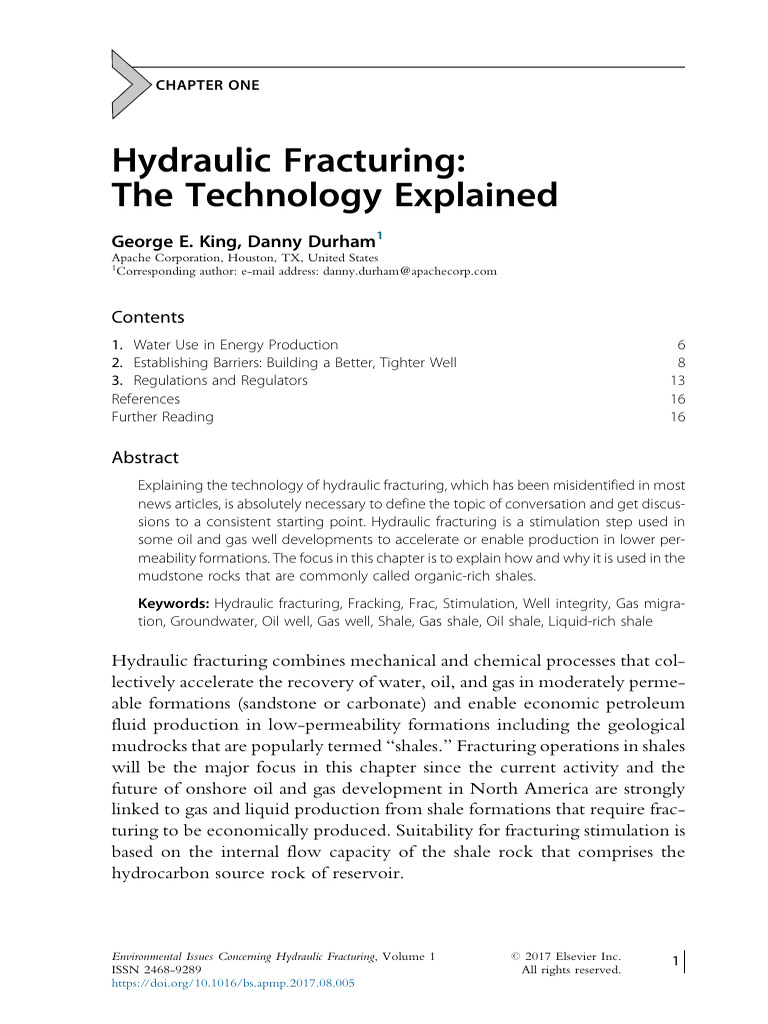 HydraulicFracturing - The Technology Explainedking2017 | PDF | Casing ...