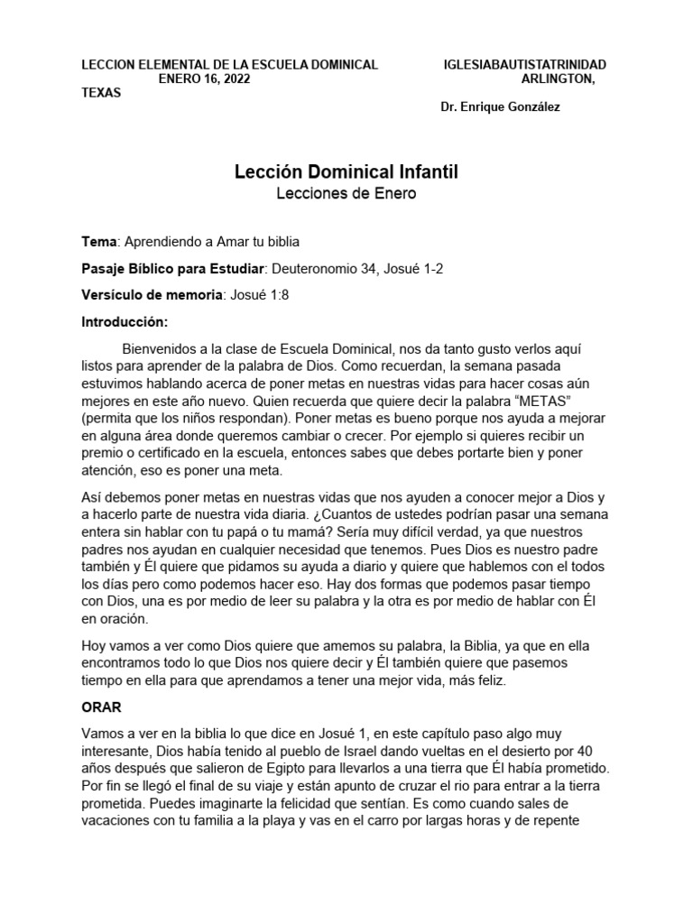 Lecci_n_2_amando_tu_biblia | PDF | Dios | Libro de Deuteronomio