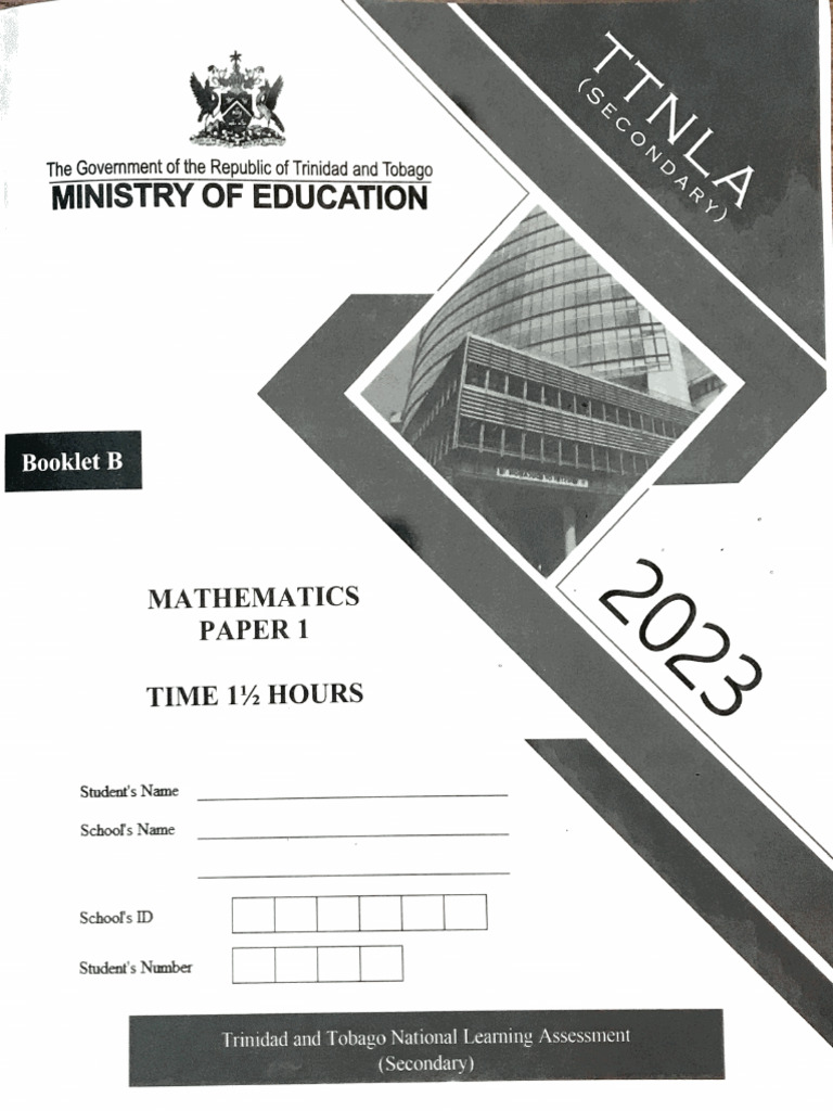 TTNLA Paper I Math Booklet B 2023 | PDF