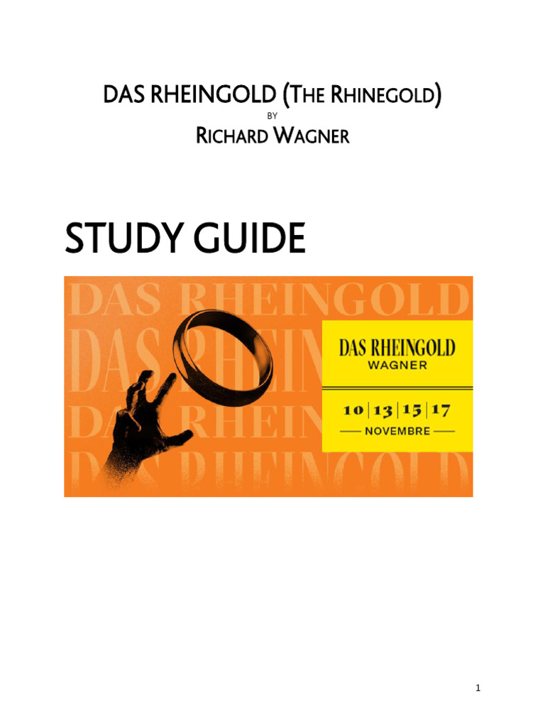 Rheingold Guide, Opera de Montreal | PDF | Richard Wagner