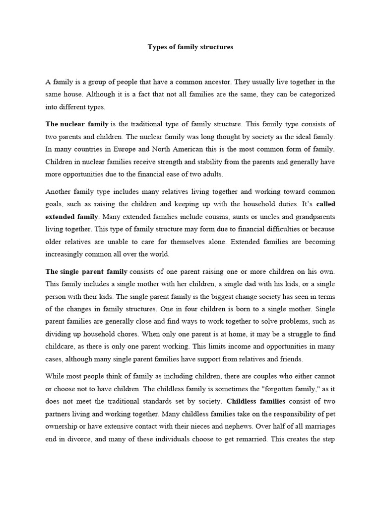 Family Types | Download Free PDF | Family | Kinship And Descent