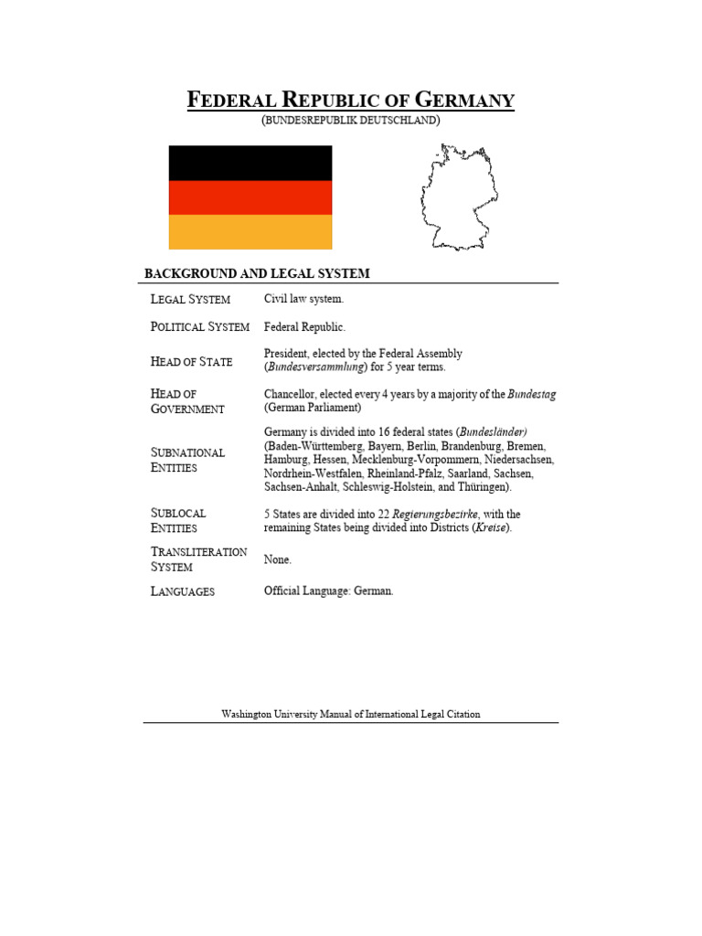 Federal Republic of Germany PDF | PDF | Supreme Courts | Political Law