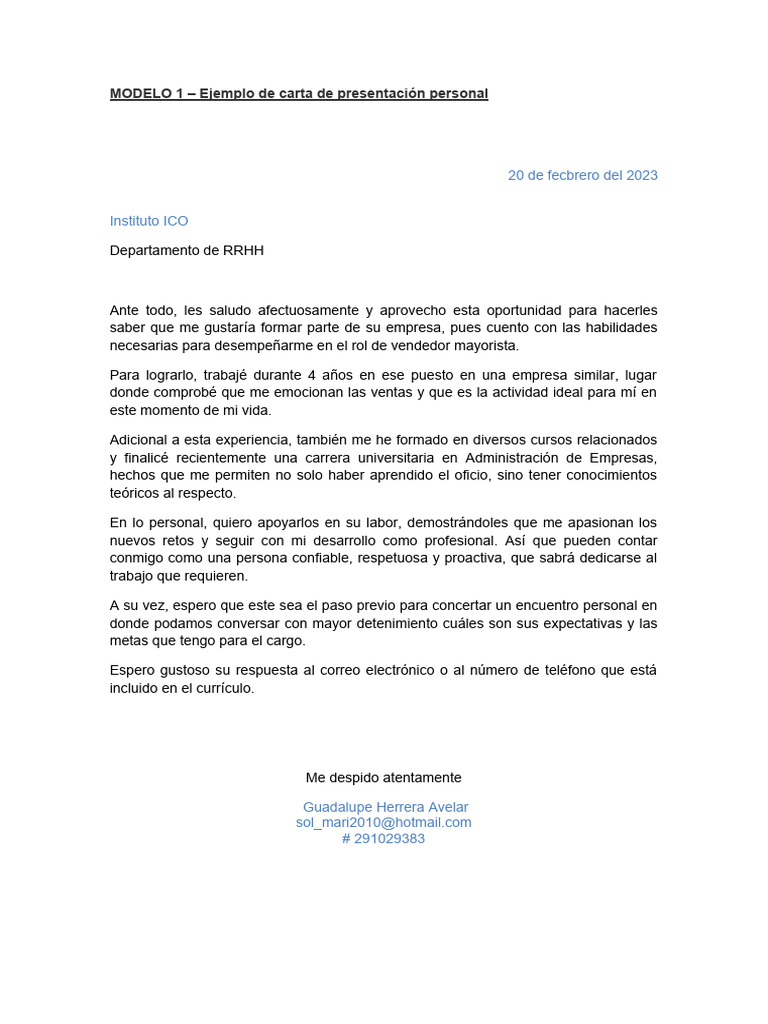 Carta Personal | PDF