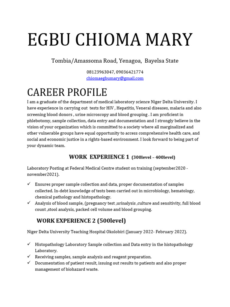 Egbu Chioma Mary | PDF