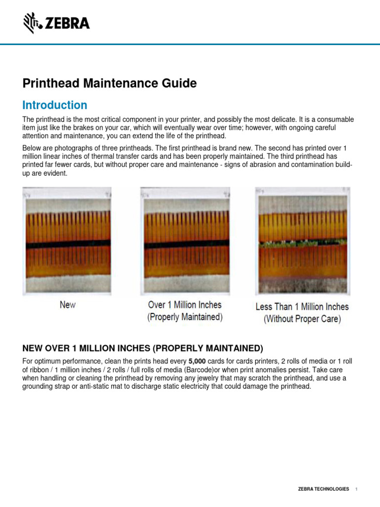 Printhead Maintenance Guide 1130 - Final | PDF | Printer (Computing) | Electrostatic Discharge