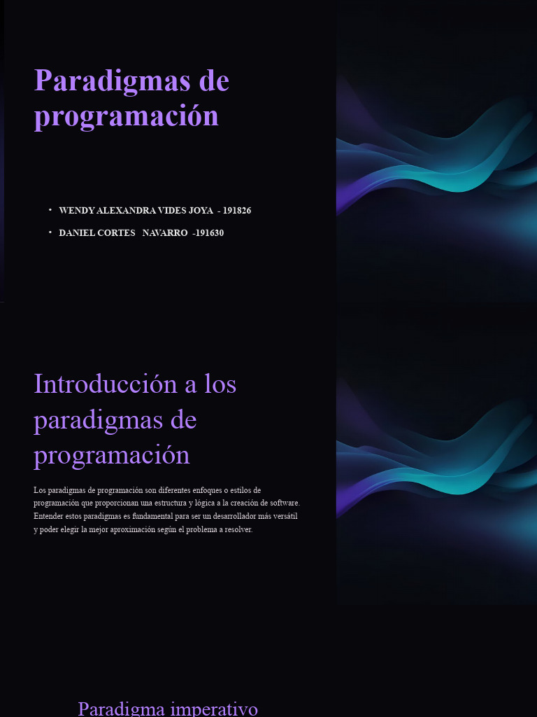 Paradigmas-De-Programacion (Exposicion) | PDF | Paradigmas de programación | Lenguaje de ...