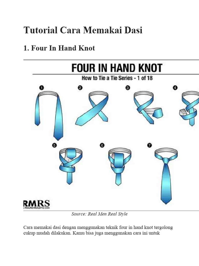 Tutorial Cara Memakai Dasi 2024 | PDF | Griya & Taman
