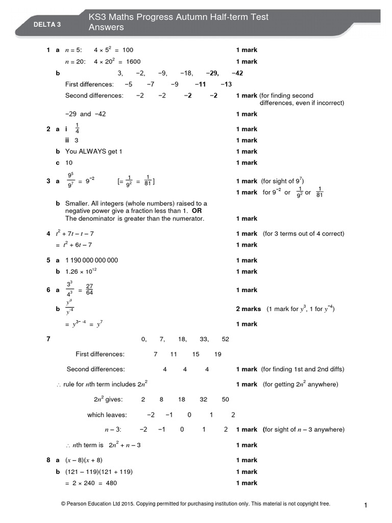 Ks3 Maths Progress Textbook Test