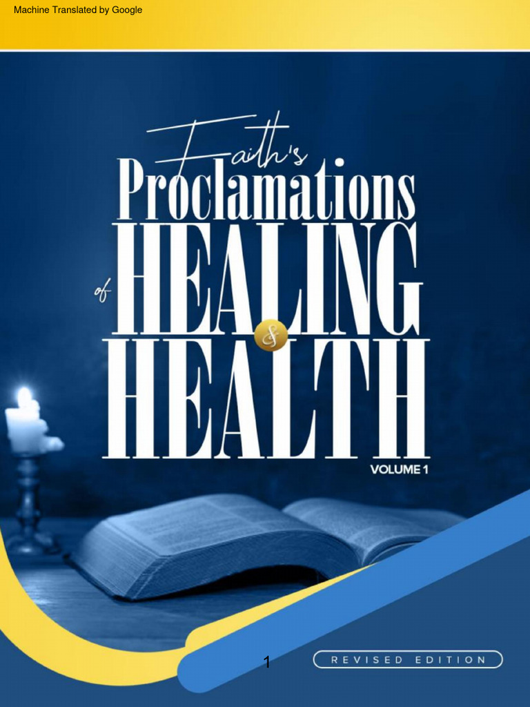Faith Proclamations Volume 1 | PDF | Dieu | Jésus