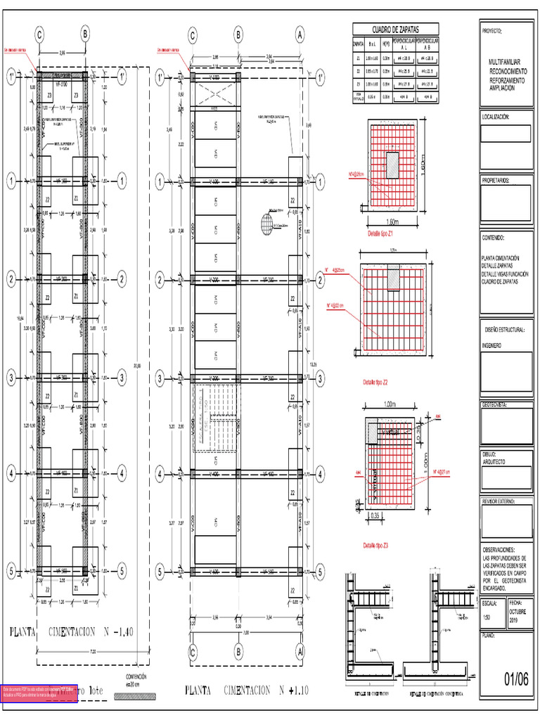Planos Estructurales Rad-0859 | PDF
