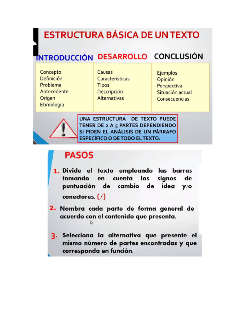 Apuntes - Clase N14 - Estructura de Texto | PDF