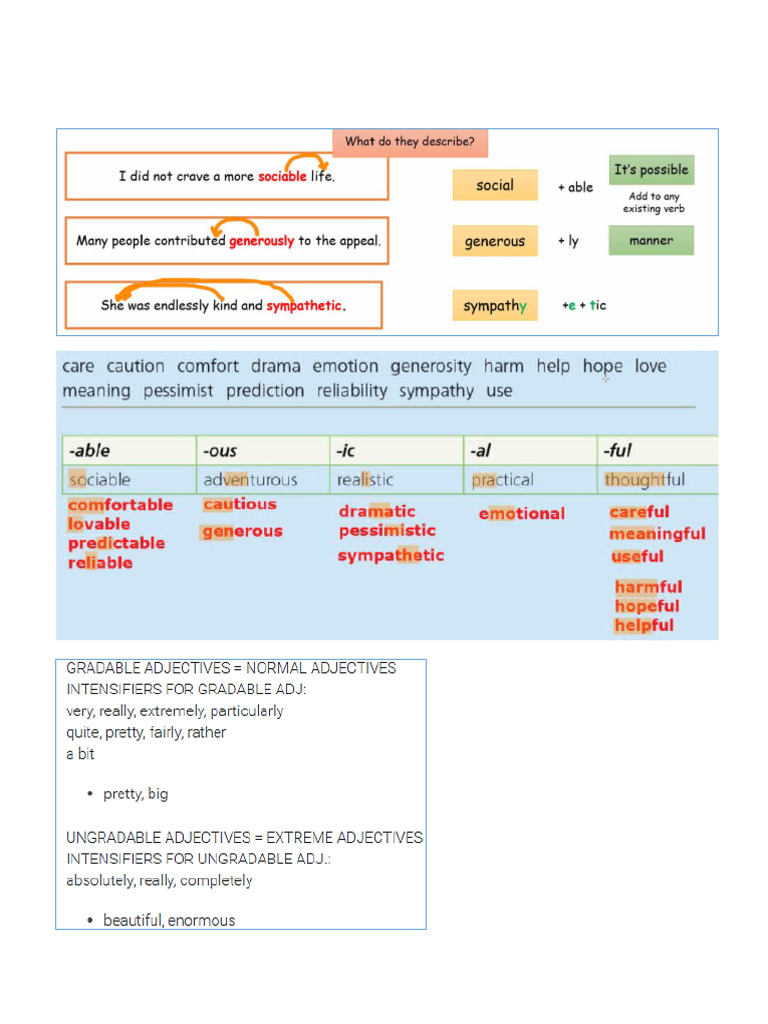 Class 7-Adjectives | PDF