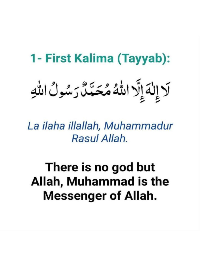 The 6 Kalimahs | PDF