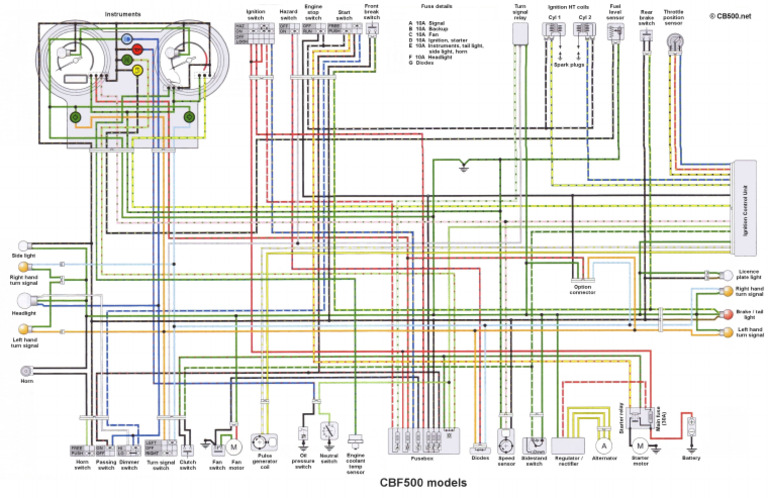 Wiring Diagram CBF500 (PC39) (CB500.net) | PDF