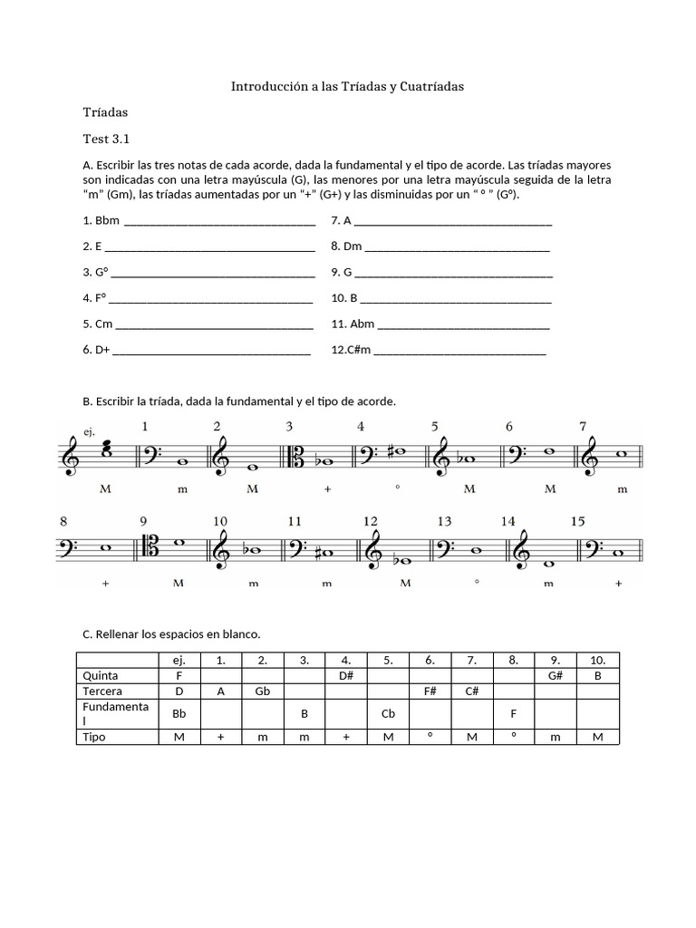 Capítulos 3 A 13 - Ejercicios | PDF | Acorde (Música) | Armonía
