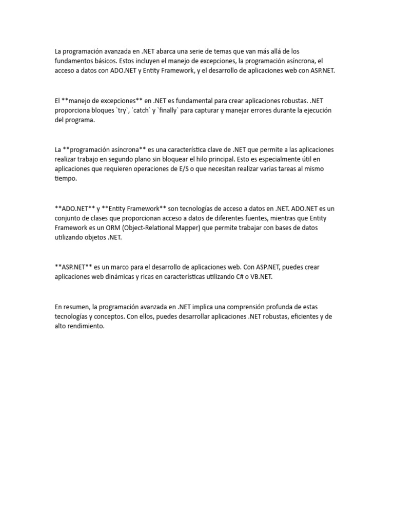 Programacion Net | PDF