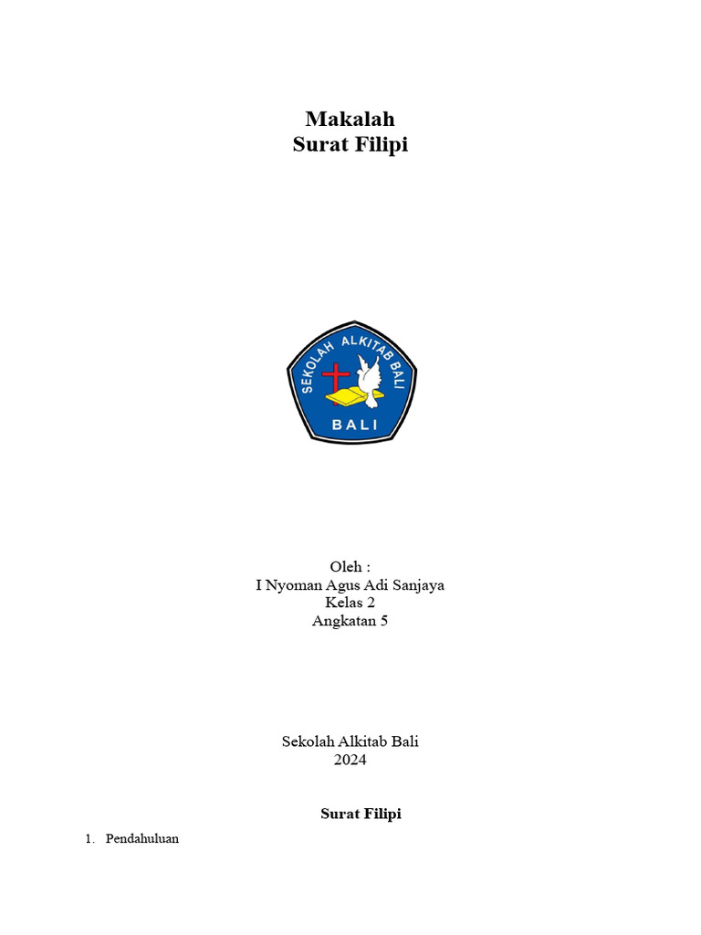 Tugas Surat Filipi | PDF