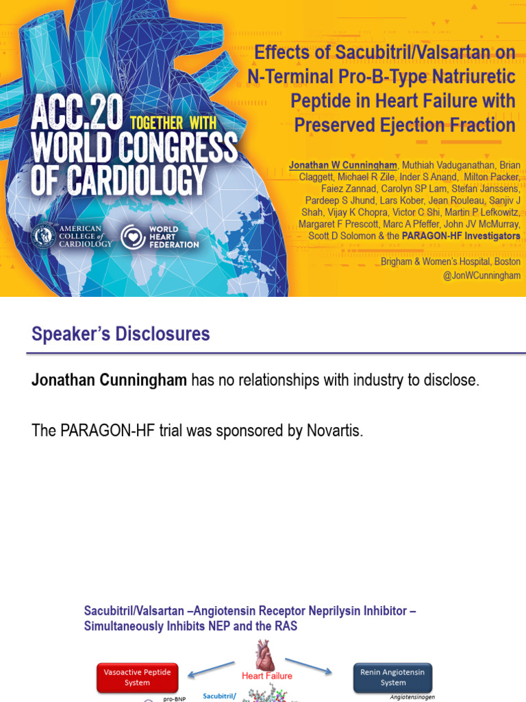 1030amET PARAGON HF Acc 2020 | PDF | Angiotensin | Clinical Medicine