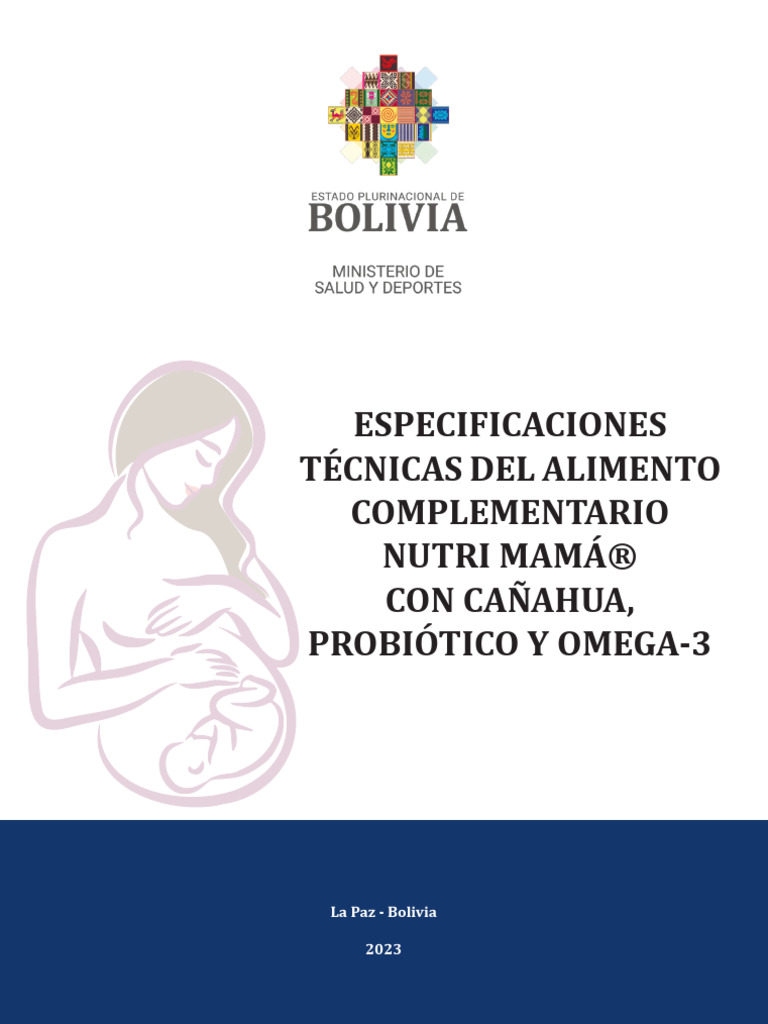Especificaciones Técnicas Del Alimento Complementario Nutri Mamá Con ...