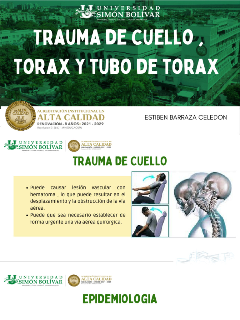 Trauma de Cuello, Torax y Tubo de Torax | Descargar gratis PDF | Medicina CLINICA | Enfermedades ...