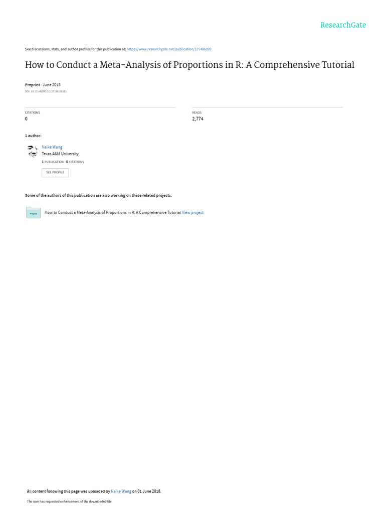 Meta Prop | PDF | Meta Analysis | Effect Size