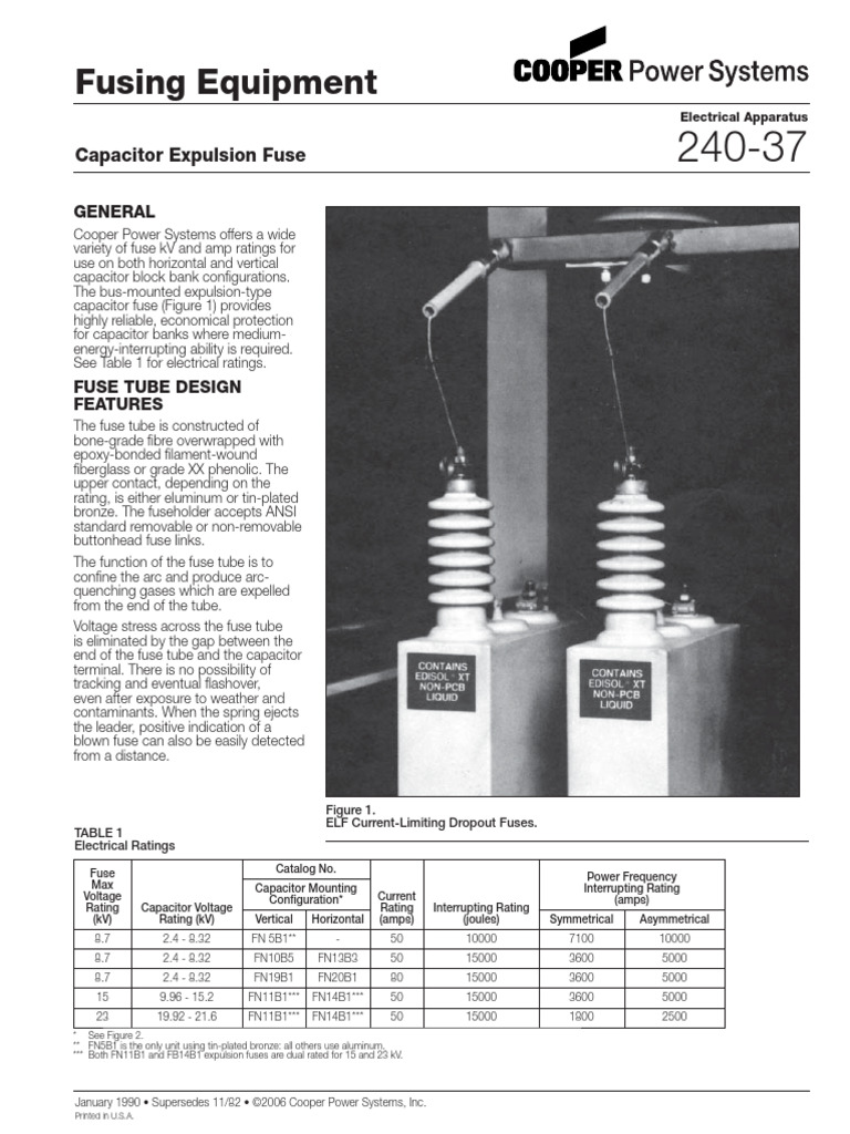 Capacitor Exp Fuses 24037 | Download Free PDF | Fuse (Electrical ...
