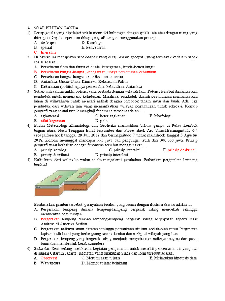 Soal Uas Geo Pdf