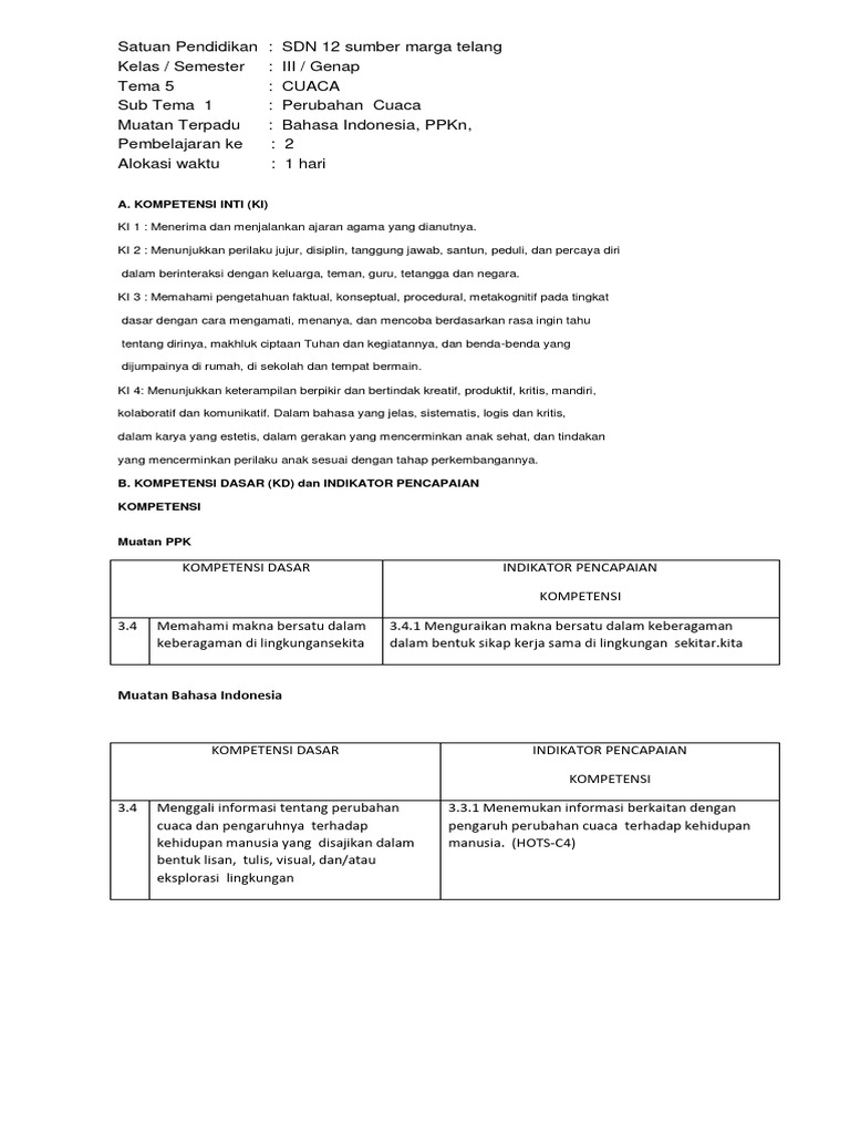 File RPP Kelas 3 Joki | PDF | Karier & Perkembangan