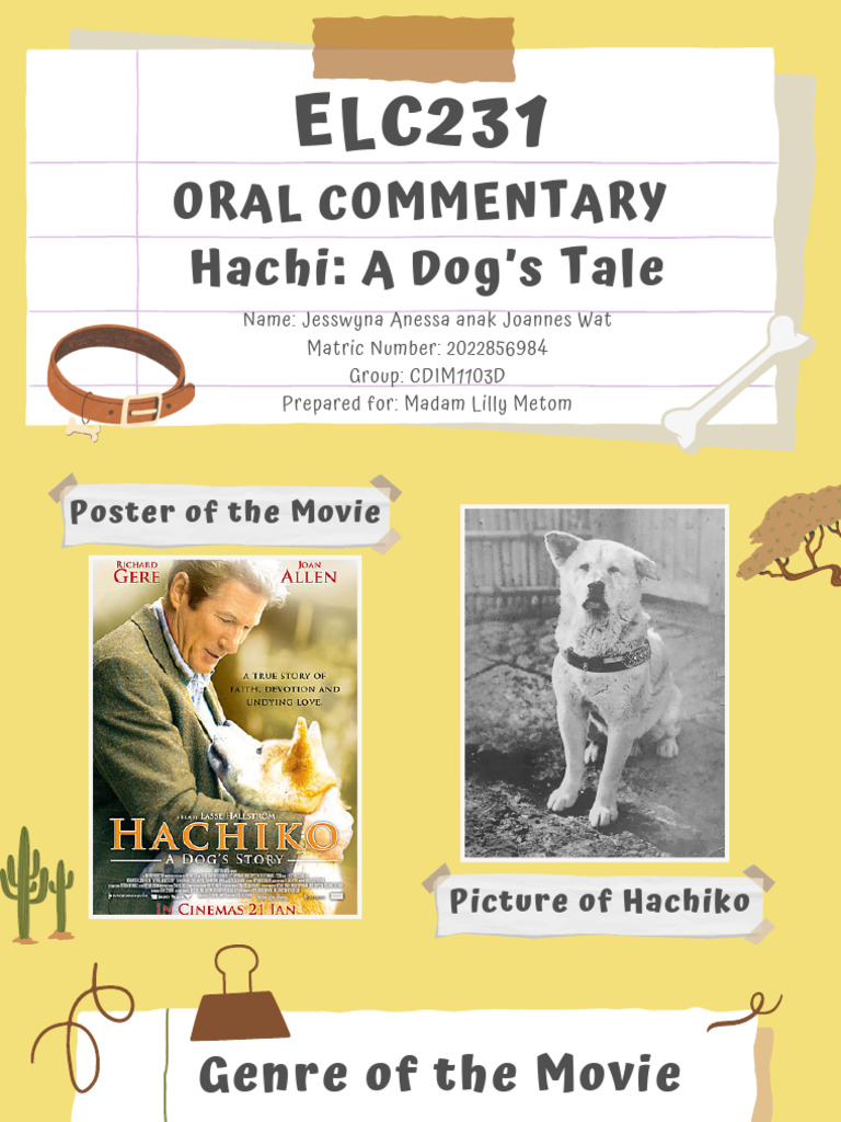 Oral Commentary Presentation (Hachi A Dog's Tale) | PDF | Foreign Language Studies