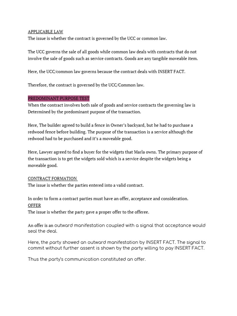 Contracts +remedies Essay Template | Download Free PDF | Injunction ...