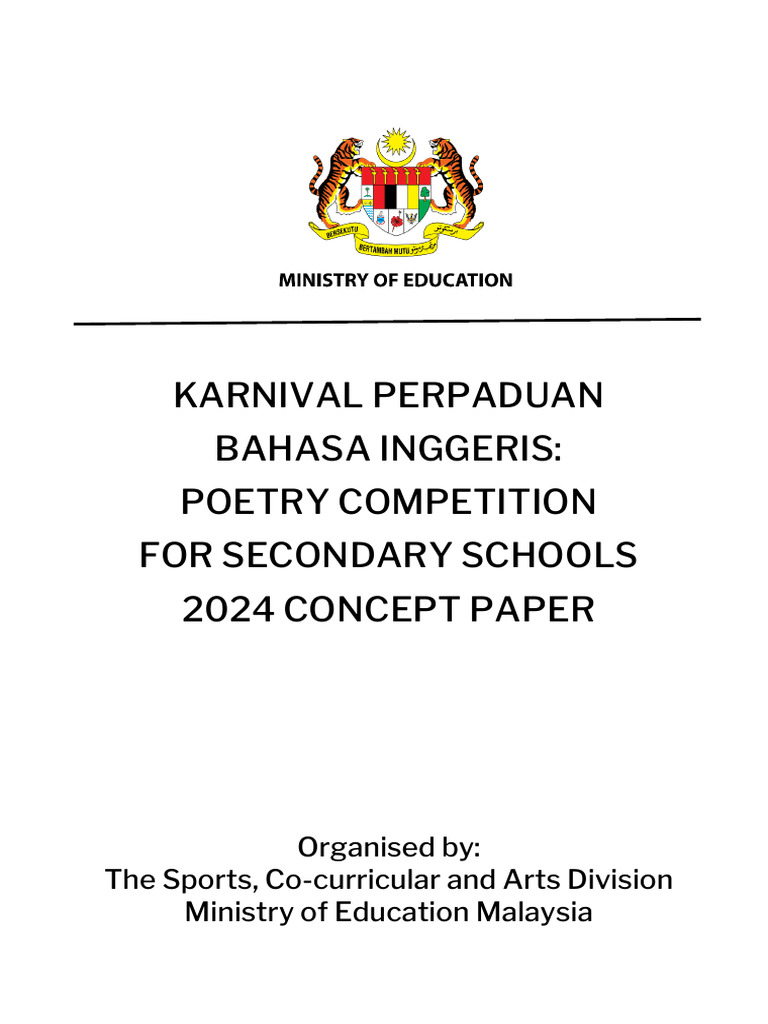 Poetry Recitation Competition For Secondary Schools 2024 | PDF | Poetry ...