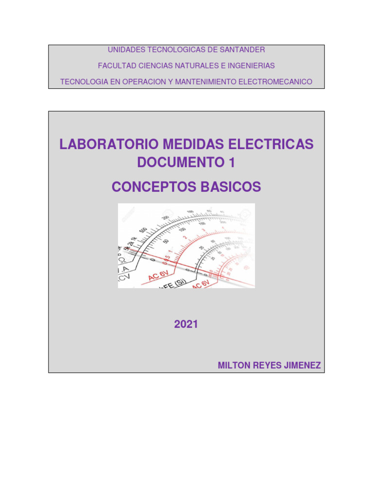 DOCUMENTO 1 CONCEPTOS BASICOS | PDF | Medición | Inductor