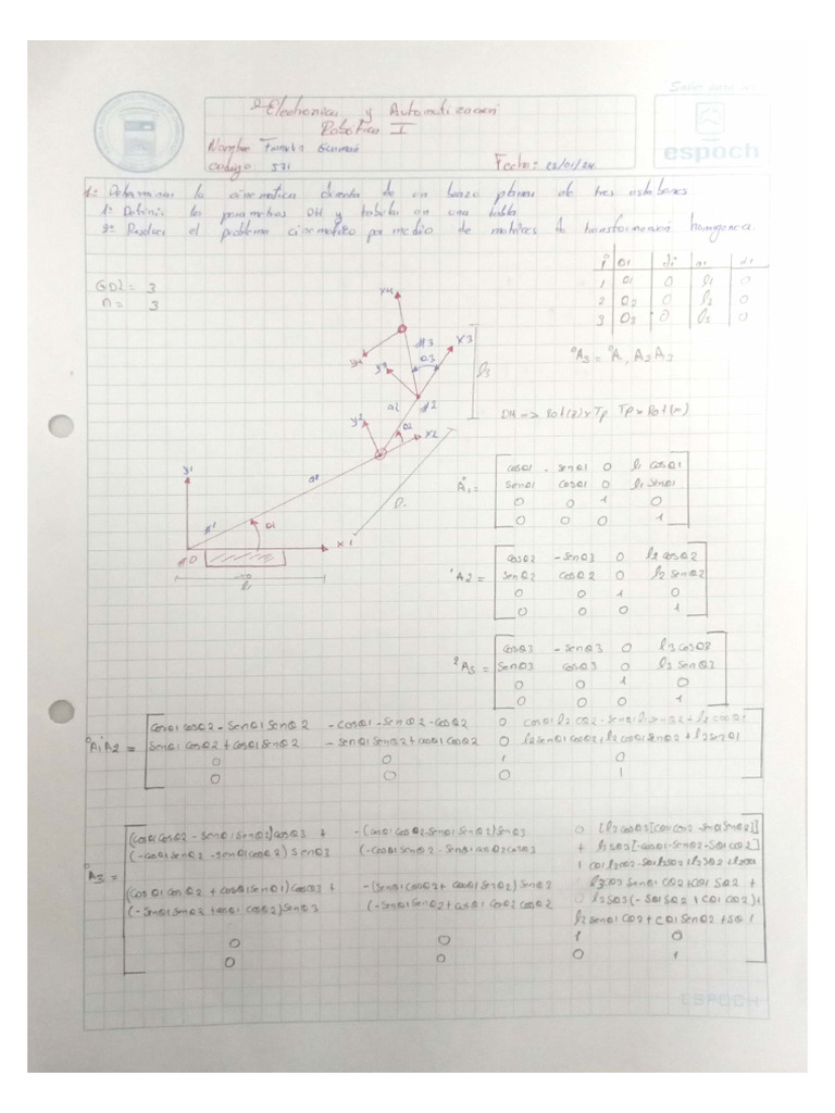 Taller Cinematica Directa - 531 | PDF