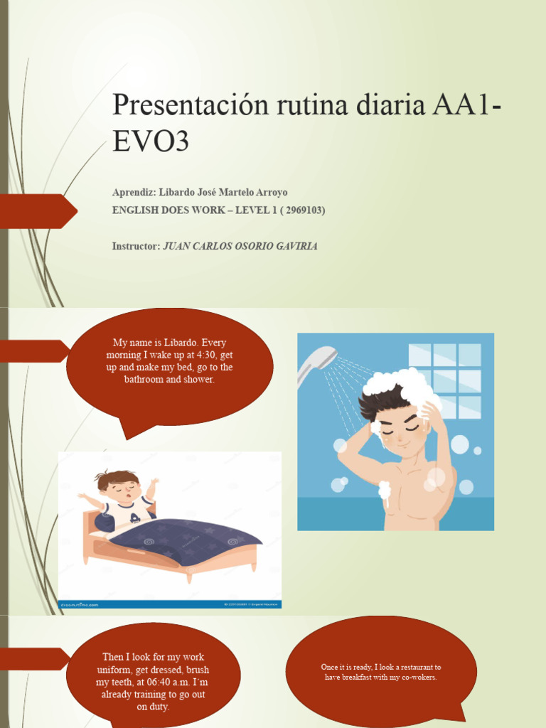 Presentación Rutina Diaria AA1-EVO3 | PDF