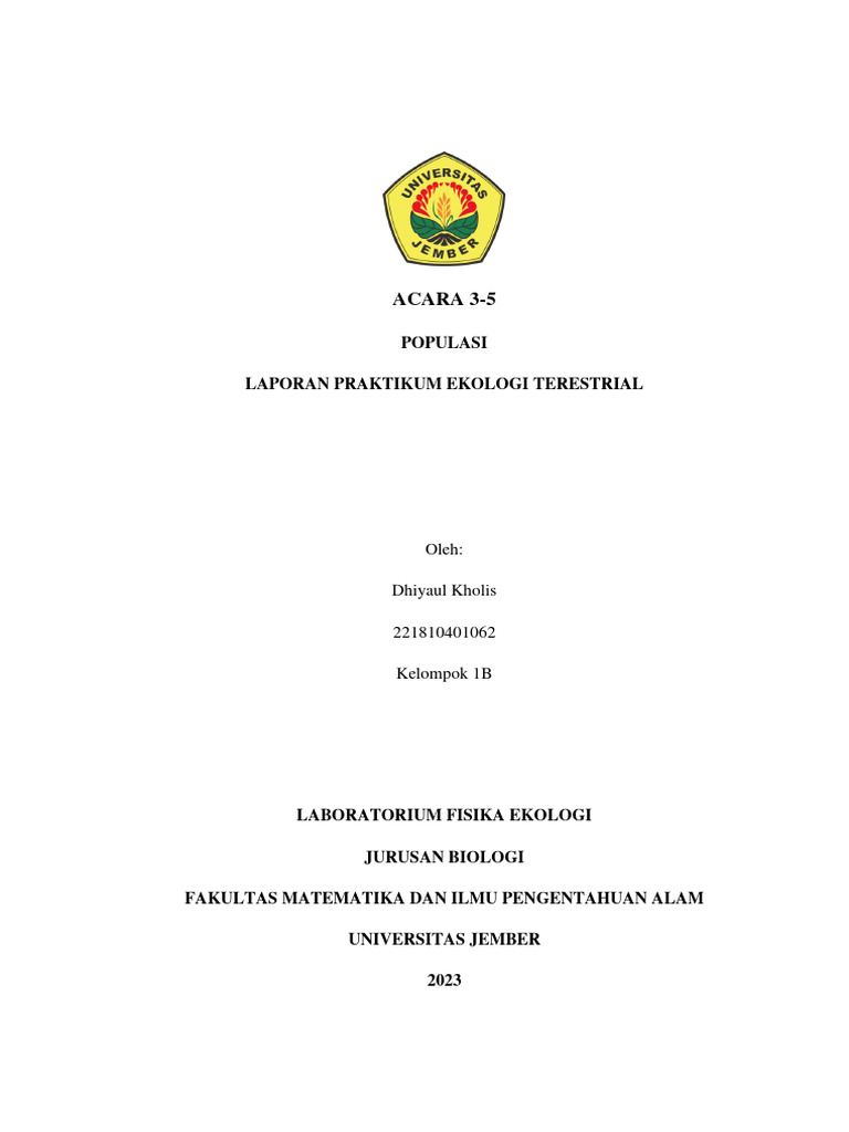 Acara 3-5 Ekoteres | PDF