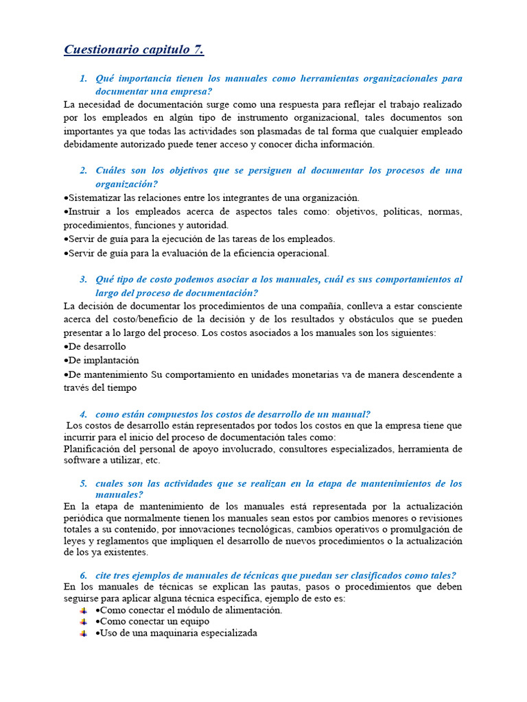 Cuestionario Capitulo 7 Listo | PDF | Contabilidad | Business