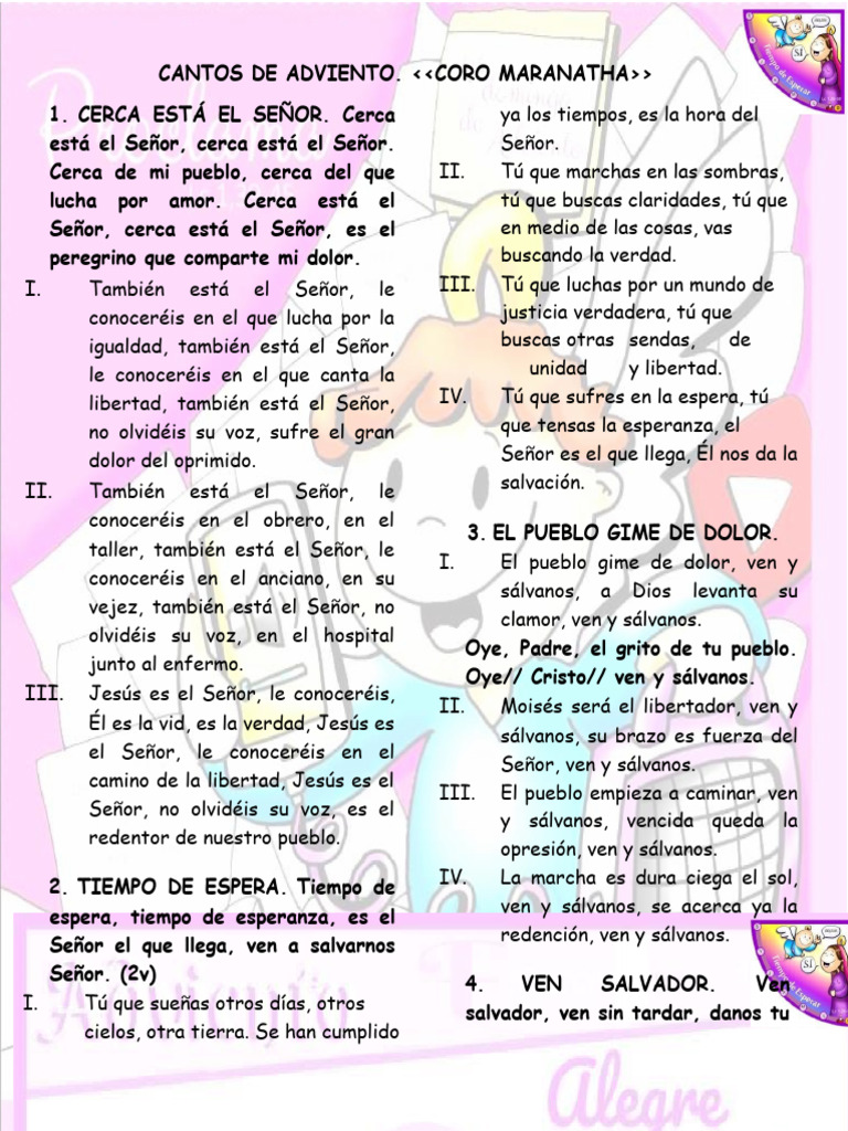 Cantos de Adviento y Posadas | PDF | Cristo (título) | María, madre de Jesús