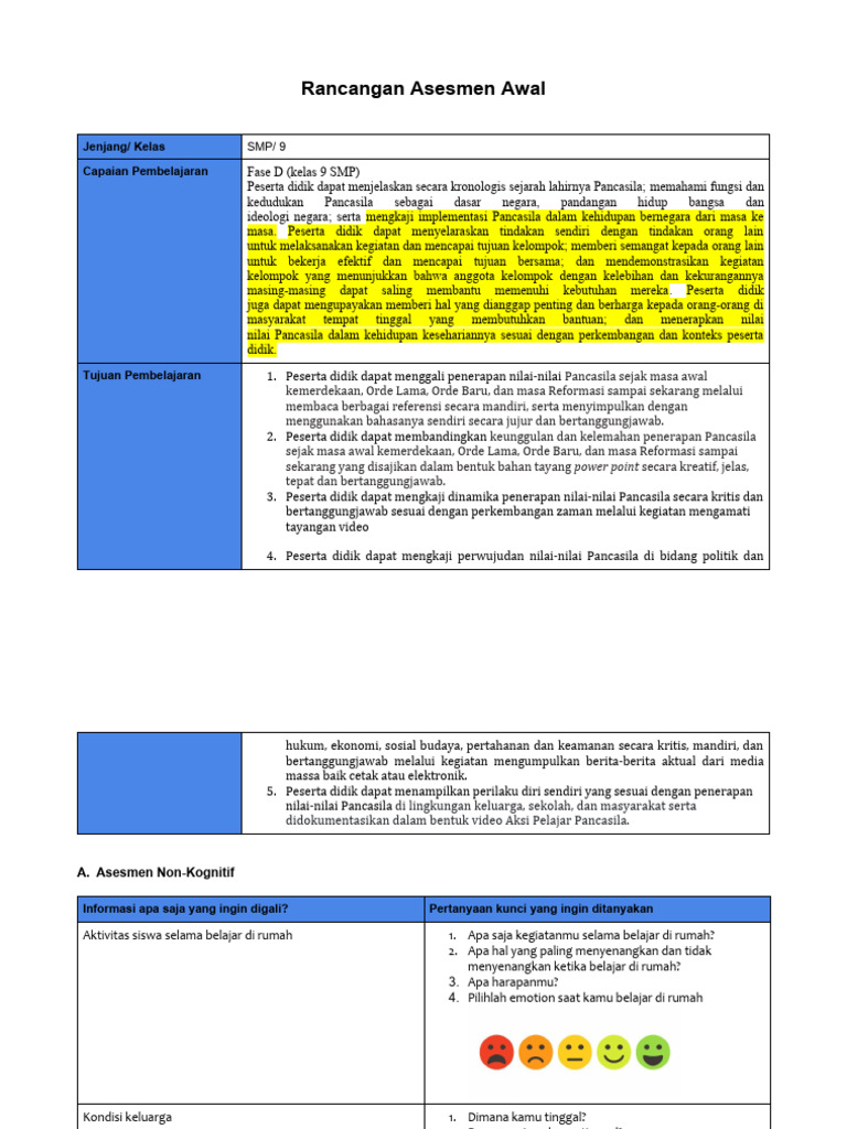 Contoh LK PP04 Asesmen | PDF