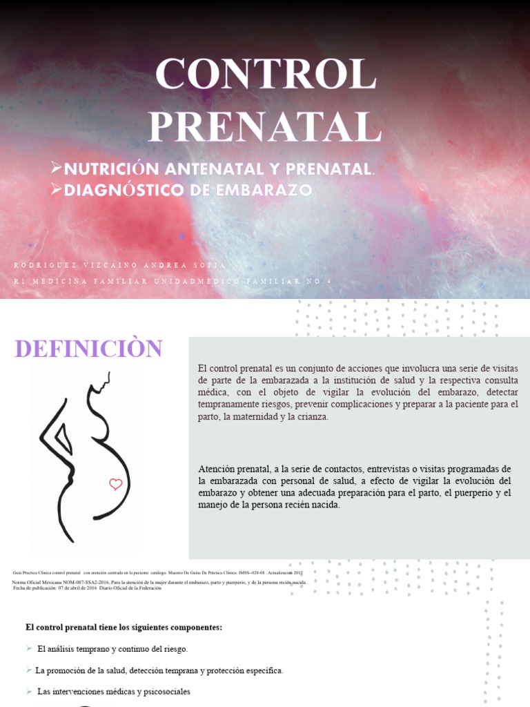 CONTROL PRENATAL - Nutricion Antenatal y Prenatal. Diagnostico de Embarazo | Descargar gratis ...