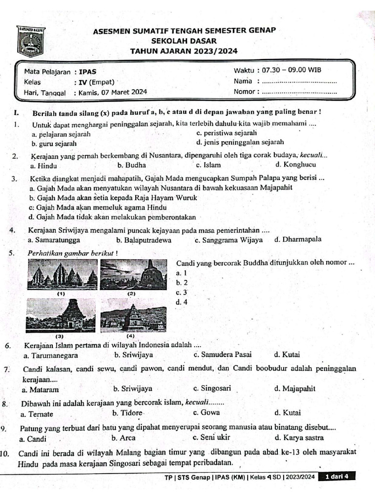 Soal Kelas Iv Ipas Pdf