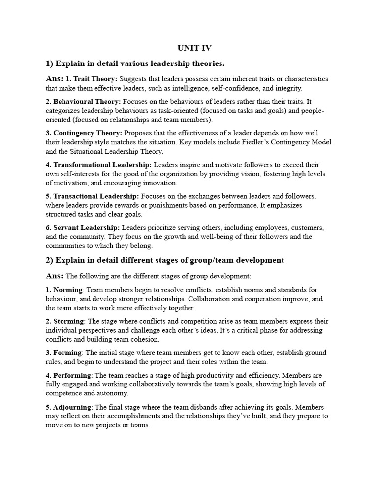 OB unit-4 mid | PDF | Leadership | Power (Social And Political)