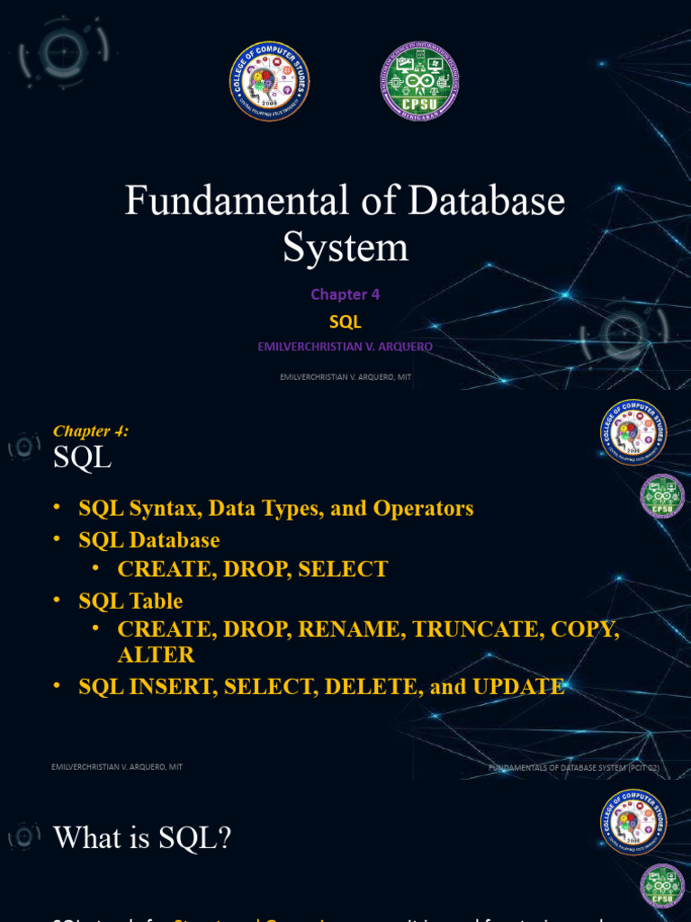 PCIT 02 Chapter 4 of Fundamental of Database System | PDF | Relational ...
